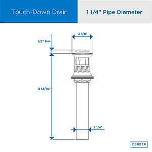 Gerber Plumbing Touch Down Drain Assembly
