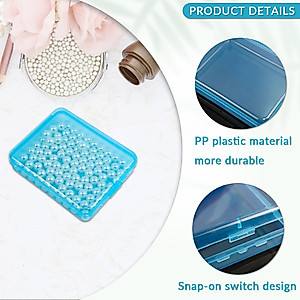 Binxus 6 Pcs Mini Transparent Plastic Storage Containers Box Portable Travel Cotton Pad Holder Small Cosmetic Pad Cotton Ball Holder Dispenser for Cotton Rounds, Swabs, Floss (3 Colors)