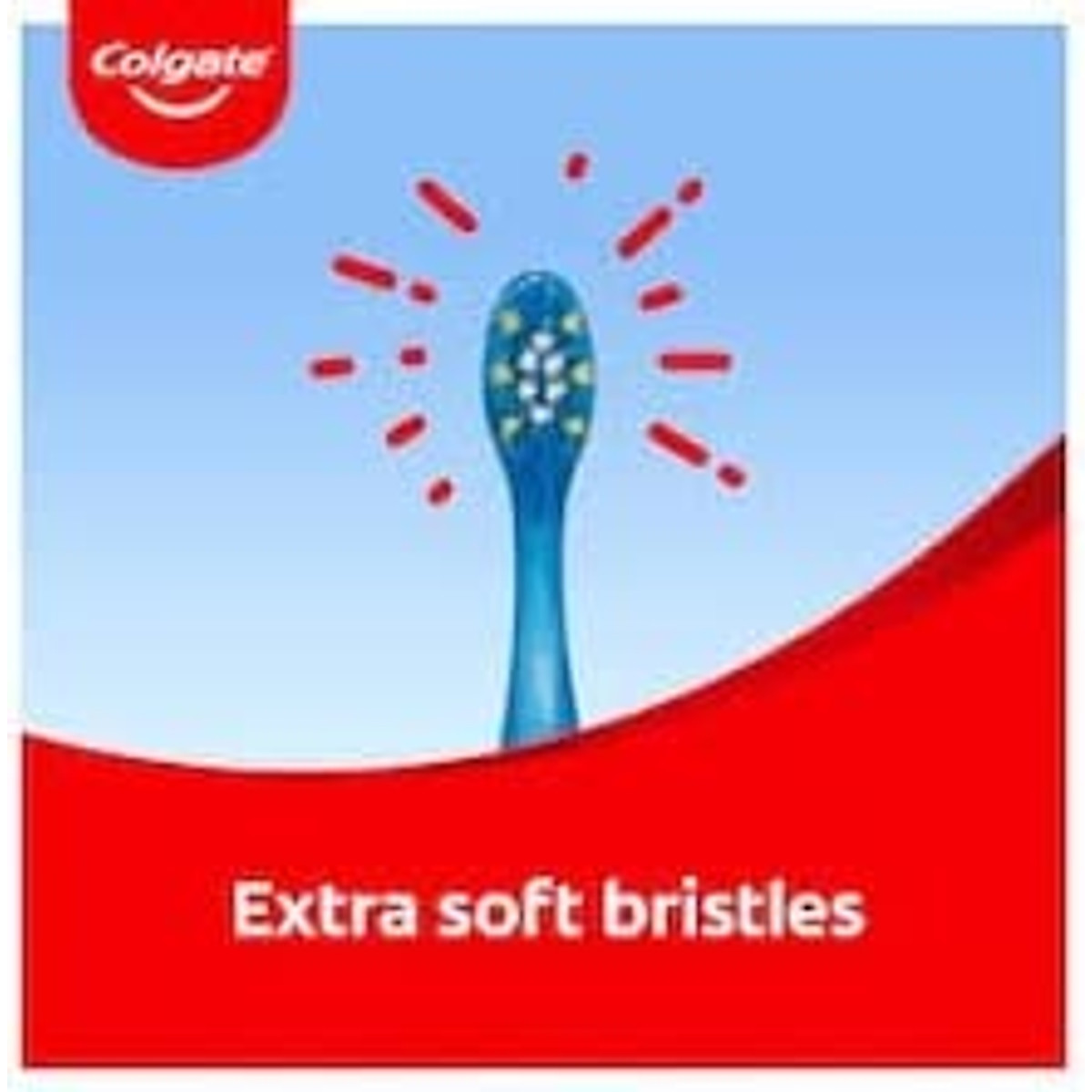 Colgate Bluey Toothbrush for Children with Suction Cup, Kids 2-5 Years Old, Extra Soft (Colors & Characters Very) - Pack of 3