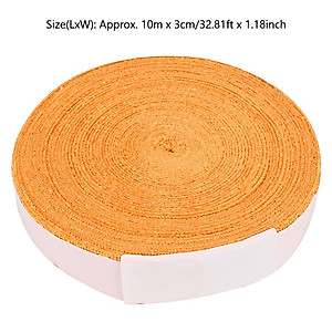 Anti-Skid 10M Racket Grip Tape, Badminton Racquet Towel Grip, White/Orange/Black Outdoor Sport Tool for Badminton Rackets Tennis Rackets(Orange)