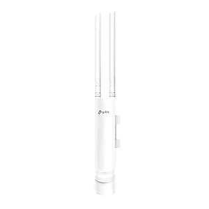 TP-Link EAP110-Outdoor V3 | Omada N300 Wireless Outdoor Access Point | WiFi Coverage up to 200 meters| Passive PoE w/ Free PoE Injector | SDN Integrated | Cloud Access & Omada App | White
