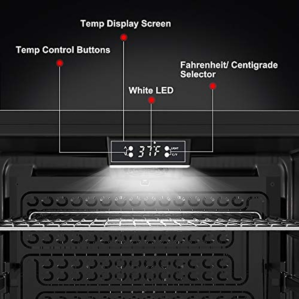Galanz GLB57MS2B15 172 Cans Built in Beverage Refrigerator, Digital Temperature Control, White LED Interior Lighting, Stainless Steel