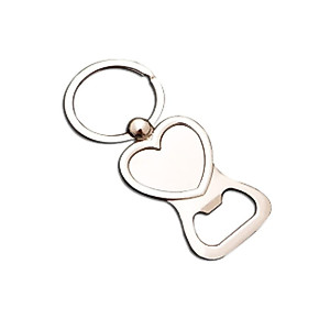 ARFUKA Bottle Opener Keychain Portable Beer Bottle Opener Key Chain Keyring Beverage Bottle Opener Key Ring for Men, Women Silver