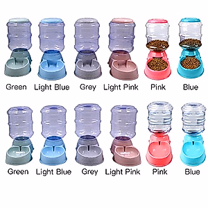 Automatic Pet Water Food Dispenser 3.8L Large Capacity Self-Dispensing Gravity Pet Feeder Waterer Cat Dog Feeding Bowl Drinking Water/Automatic Feeding Pet Supplies 1#