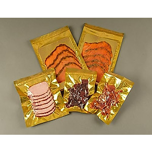 UltraSource - Vacuum Chamber Pouches, Durable 4-Mil Thickness, Improved Puncture Resistance, Pre-Cut Bags with notch, Clear and Metalized Film (6" x 8.5" (Pack of 2000), Gold/Clear)