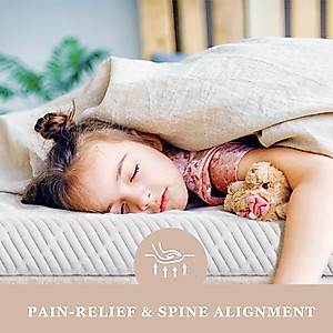 BedStory 4 Inch Firm Mattress Topper Twin Size, Extra Firm Memory Foam Bed Topper for Pain Relief, Cooling Gel Infused High-Density Mattress Pad, Skin-Friendly Non-Slip Cover, CertiPUR-US Certified