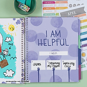 7" x 9" 2nd Edition Erin Condren Kids Planner & Activity Book - Dreaming Has No Limits. 12 - Month Undated Planner with Dividers and Activity Sheets and Stickers.