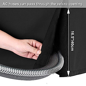 WOMACO Air Conditioner Cover for Outside Units Waterproof AC Covers Outdoor Central A/C Evaporative Cooler Cover Airconditioner Protector for Winter Exterior (Black, 36"L x 36"W x 39"H)