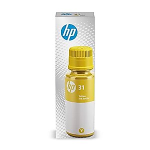 HP 31 | Ink Bottle | Yellow |Up to 8,000 pages per bottle|Works with HP Smart Tank Plus 651 and HP Smart Tank Plus 551 | 1VU28AN