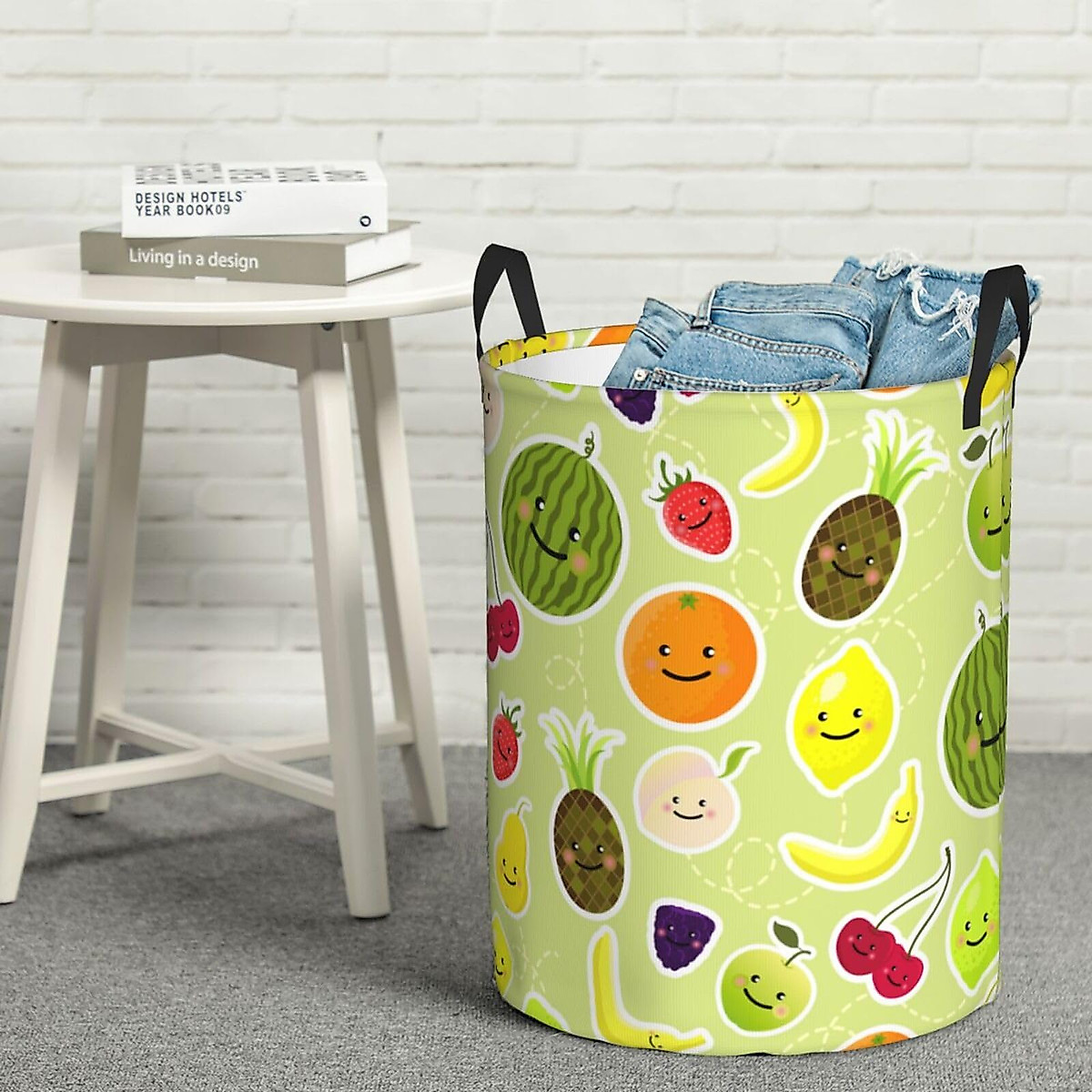 Cute Fruits Laundry Basket Hamper Dirty Clothes Hamper For Laundry Waterproof Laundry Baskets with Handles Storage Basket for Toys Clothes Organizer Bedroom Decor