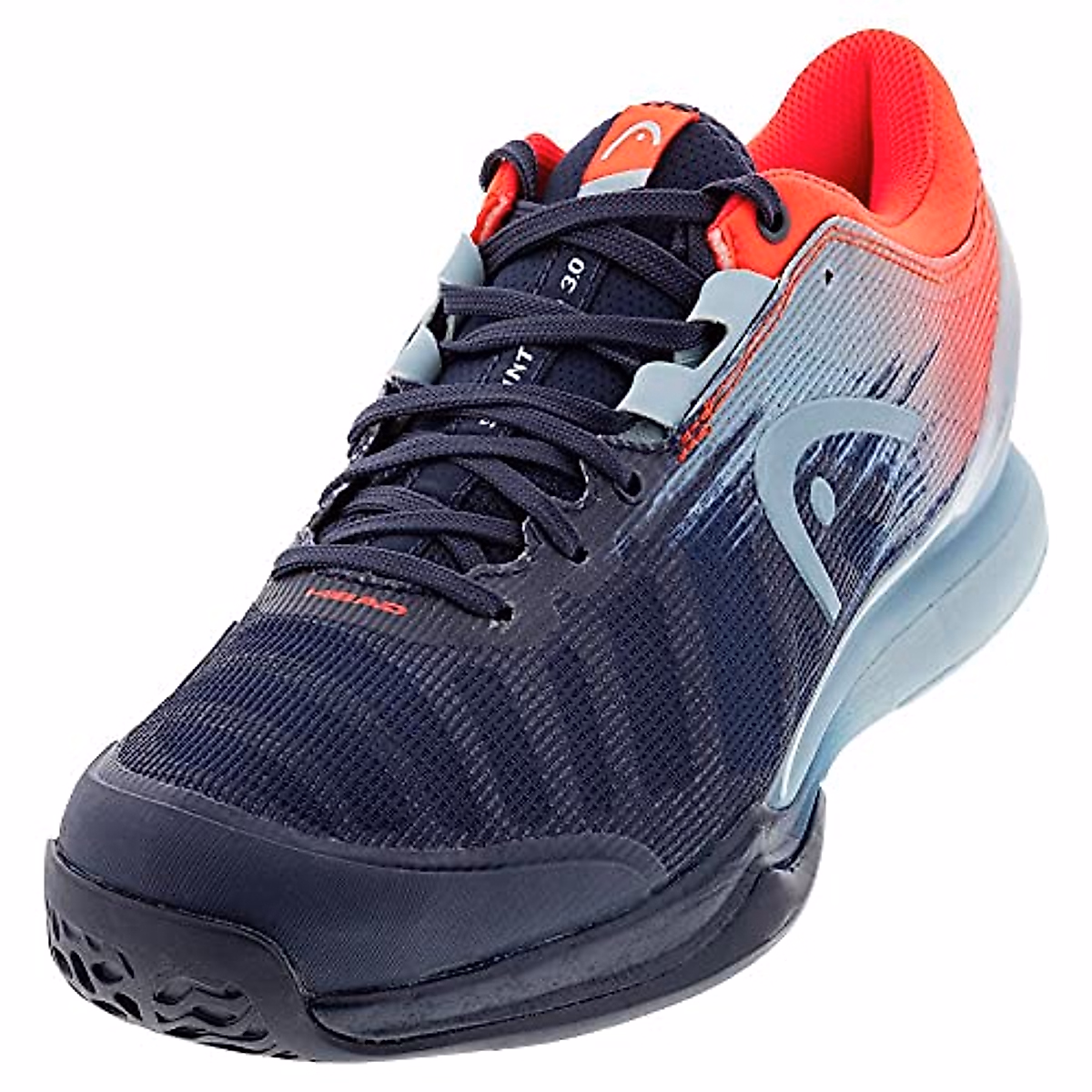 HEAD Sprint Pro 3.0 Tennis Court Shoes for Men-Dress Blue/Neon Red, 8, 8