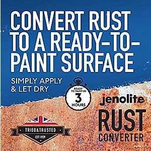 JENOLITE Rust Converter Trigger Spray | Rust Reformer | Convert Rust Into A Ready To Paint Surface | Neutralise & Prevents Rust | 1 Litre (33.8 fl oz)