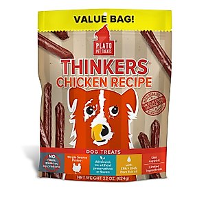 Plato Pet Treats Natural Pet Treats, Chicken 22 oz