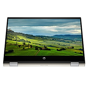 HP Pavilion 14 FHD Spin 2-in-1 Convertible Touchscreen Laptop, 2023 Newest Upgrade, Intel Core i5-1135G7, 8GB RAM, 256GB SSD, HDMI, FP Reader, Wins 11, School & Business Ready, ROKC HDMI Cable, Gold