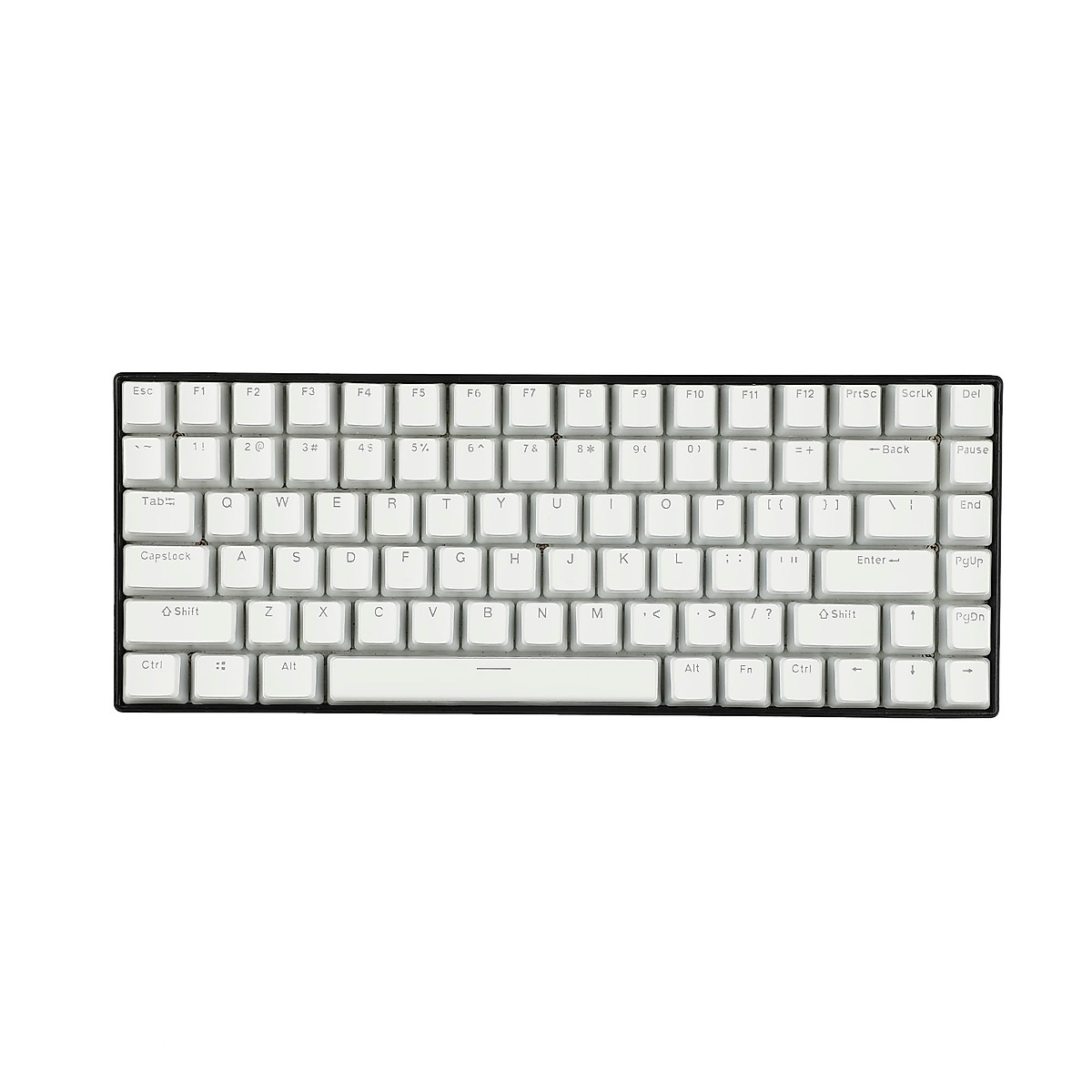 YMDK 128 ANSI ISO OEM Profile PBT Doubleshot Shine Through Pudding Keycaps White Sealed Legend for MX Mechanical Keyboard 61 68 87 104