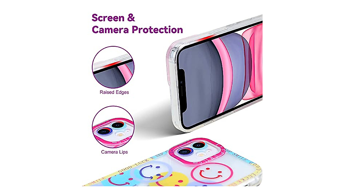 Yebowe Cute Smiley Face Case for iPhone 11 - 3 in 1