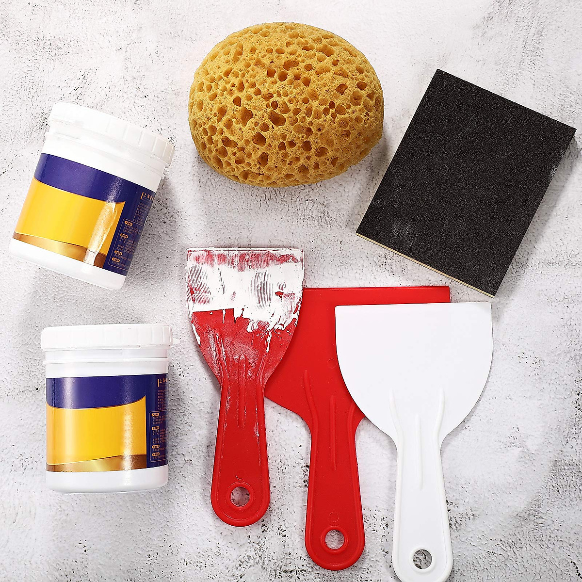 Knockdown Texture Sponge Drywall Wall Patch Ceiling Texture Sponge Home Decor Sponge for Texture Repair DIY Painting Ceiling (2 Pieces,13 x 15 x 6 cm)