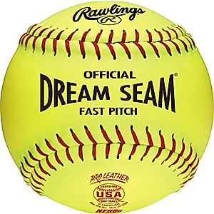 Rawlings | Official DREAM SEAM Fastpitch Softballs | 12" USA / ASA NFHS | C12RYLAH | 12 Count