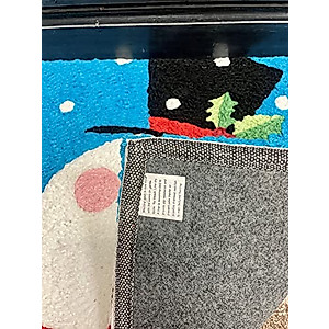 Holly Jolly Snowman Holiday Machine Washable 20" x 30" Jellybean Accent Rug