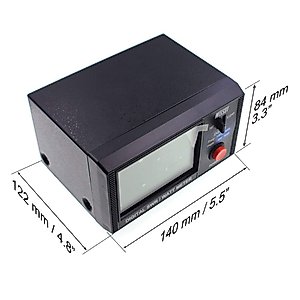 NISSEI DG-503 Digital RF Power Meter LCD 3.5" Short Wave SWR VSWR Meter HF 1.6-60MHz & VHF/UHF 125-525MHz 1-200W for Two Way Radio