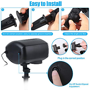 Snowflake Projector Lights Outdoor with Remote Control, Christmas Snowflake Projector Lights, IP65 Waterproof Snowfall Landscape Light Christmas Projector Gift for Holiday Friend Garden