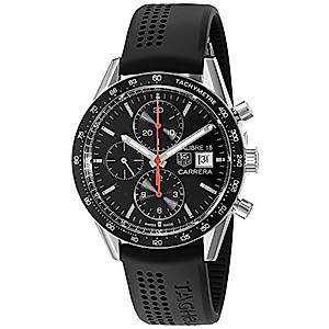 TAG Heuer Men's CV201AK.FT6040 Analog Display Swiss Automatic Black Watch
