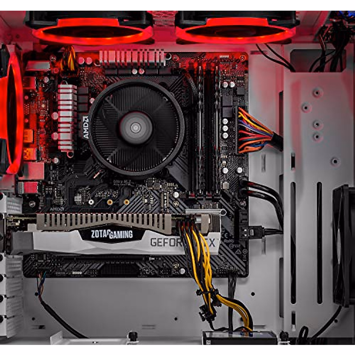 SkyTech Archangel 3.0 Gaming Computer PC Desktop - Ryzen 5 3600 6-Core 3.6GHz, RTX 2060 6G, 500GB SSD, 16GB DDR4 3000, RGB Fans, AC WiFi, Windows 10 Home 64-bit, White