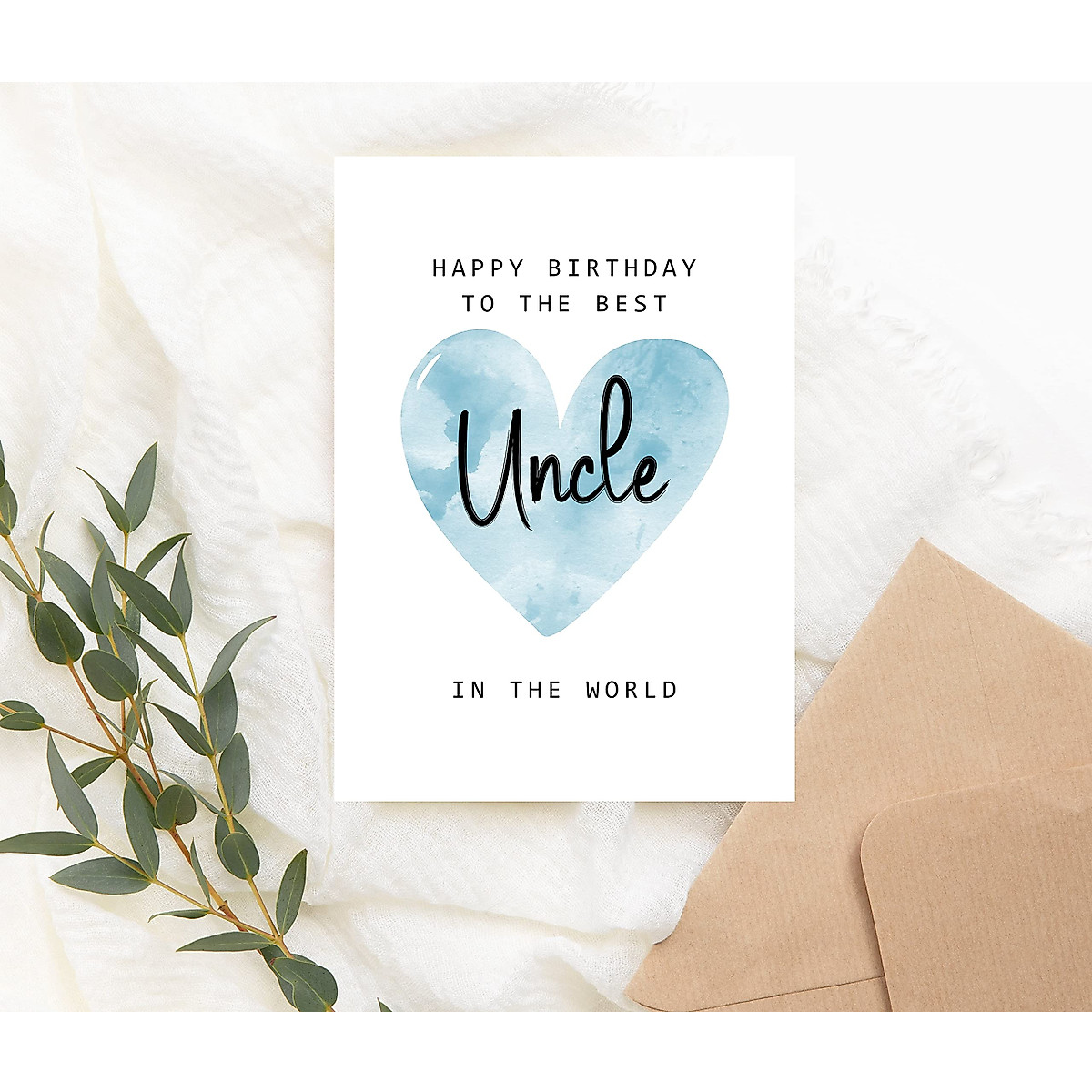 MoltDesigns Happy Birthday To The Best Uncle In The World Card - Uncle Birthday Card - Uncle Card - Father's Day Gift - Happy Birthday Card