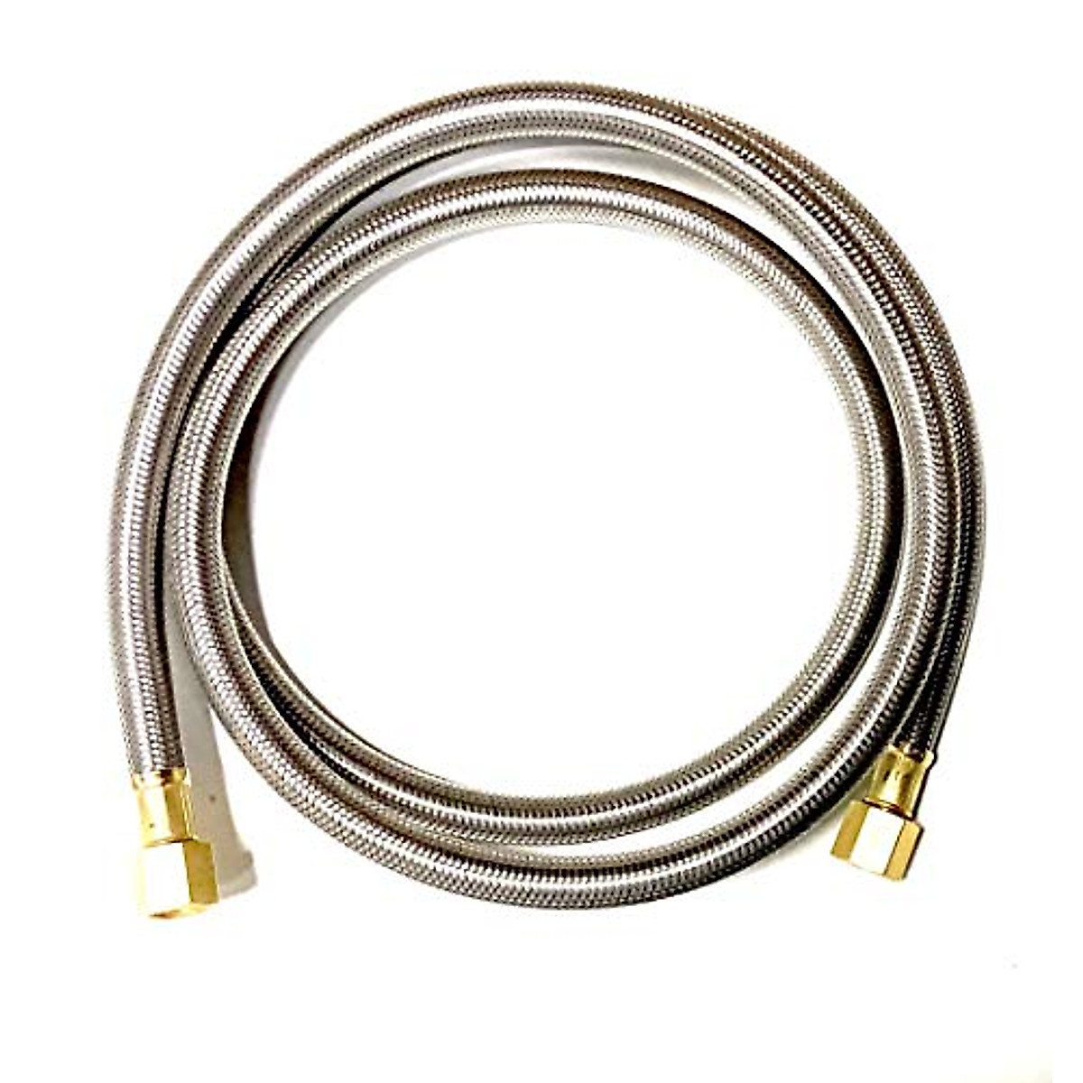 Shark Industrial 6FT Stainless Steel Braided Propane Hose Extension Assembly with 3/8" Female Flare on Both Ends for Gas Grill, RV Fire Pit