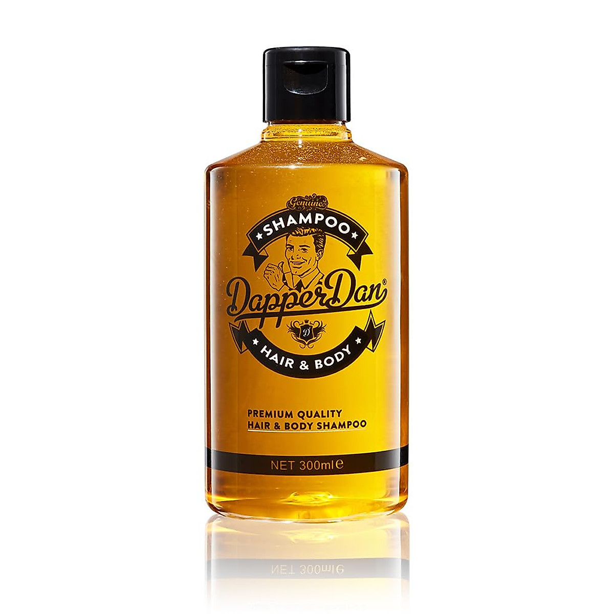 Dapper Dan Hair and Body Shampoo, Men's Daily Hair Shampoo to Gently Cleanse the Hair and Skin, with Vitamin B5 to Help Strengthen the Hair, Classic Scent, 1 x 300ml