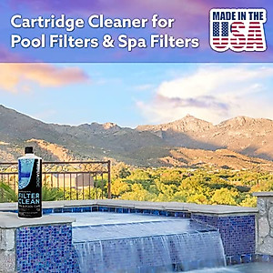 Hot Tub Filter Cleaner Soak, Pool Filter Cleaner & Pool Cartridge Cleaner - Spa Filter Cleaner Soak & Spa Filter Cleaning Solution for HotTub Cartridges. Easy to Use Filter Degreaser | AquaDoc 32oz