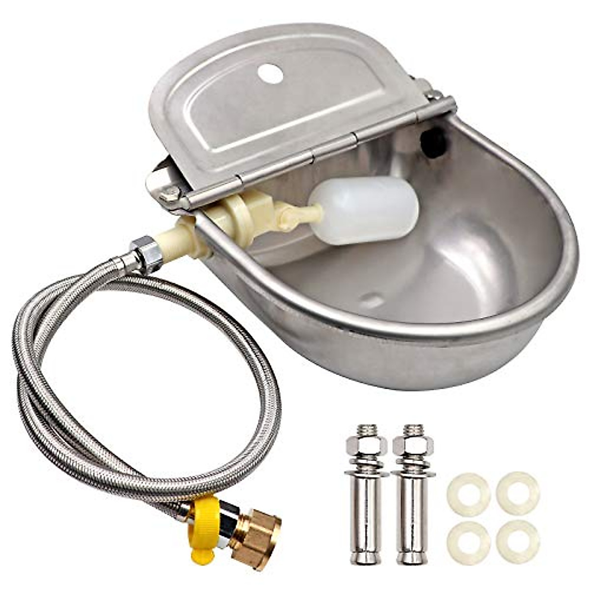 Stainless Steel Waterer Bowl for Horse Dog Cattle Goat Sheep Pig Float ...