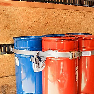 10 E Track Ratchet Tie-Down Cargo Straps, 2" x 16' Durable Ratcheting Strap Cargo TieDowns, Heavy Duty Grey Polyester Tie-Downs, ETrack Spring Fittings