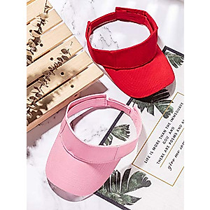 10 Pieces Sports Sun Visor Hats Adjustable Visor Cap Athletic Visor Hat for Men Women Multicoloured