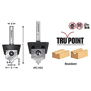 Amana Tool - Round Over Pt. Body 1/2" Shk (RC-1052), Industrial Grade