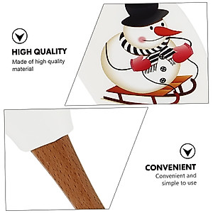 VINTORKY Christmas Baking Utensils 1pc Silicone Cream Spatula Holiday Spatulas and Mixing Spoons Festive Kitchen Tool