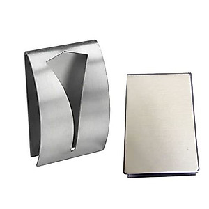 4 Pieces Self Adhesive Towel Hook Holder Grabber, Kitchen Dish Towel Holder, Stainless Steel Kitchen Dish Wall Mount Non-Drilling Towel Hook Tea Towel Holders for Kitchen Bathroom