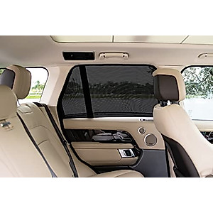 Autopect Side Window Sunshade Sock Screen-Shade (Pack of 2) – Block Sun Rays to Keep Car Interior Cool and Comfortable – Elasticized Universal Fit Mesh Sun Shade for Car, Truck, SUV, Van