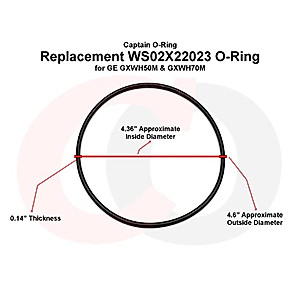Captain O-Ring - Replacement WS02X22023 O-Rings for GE GXWH50M, GXWH70M00 Water Filter Housing (3 Pack)