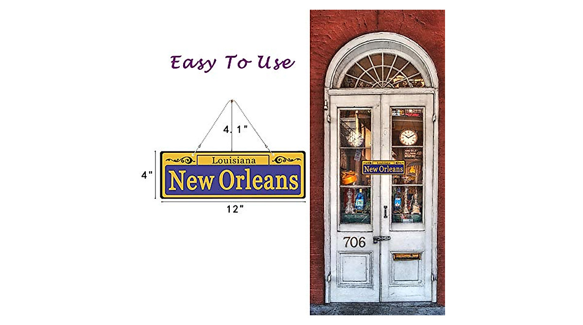 2020 Mardi Gras Street Signs - NOLA Themed Decorations (8 Pack)