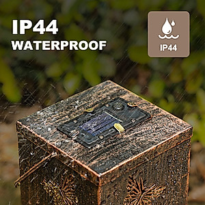 Cagosufs Butterfly Solar Lights Outdoor Garden Decor with Ground Stake, Metal Solar Lanterns Waterproof Outside Christmas Decorations for Patio Lawn Yard Landscape Women Gifts