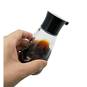Excelity Cruet Dispenser Set for Olive Oil Vinegar Soy Sauce with Elegant Glass Bottle Kitchen Cooking Barbecue Tool