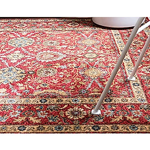 Rugs.com Chelsea Collection Rug – 5' x 8' Red Medium Rug Perfect for Bedrooms, Dining Rooms, Living Rooms
