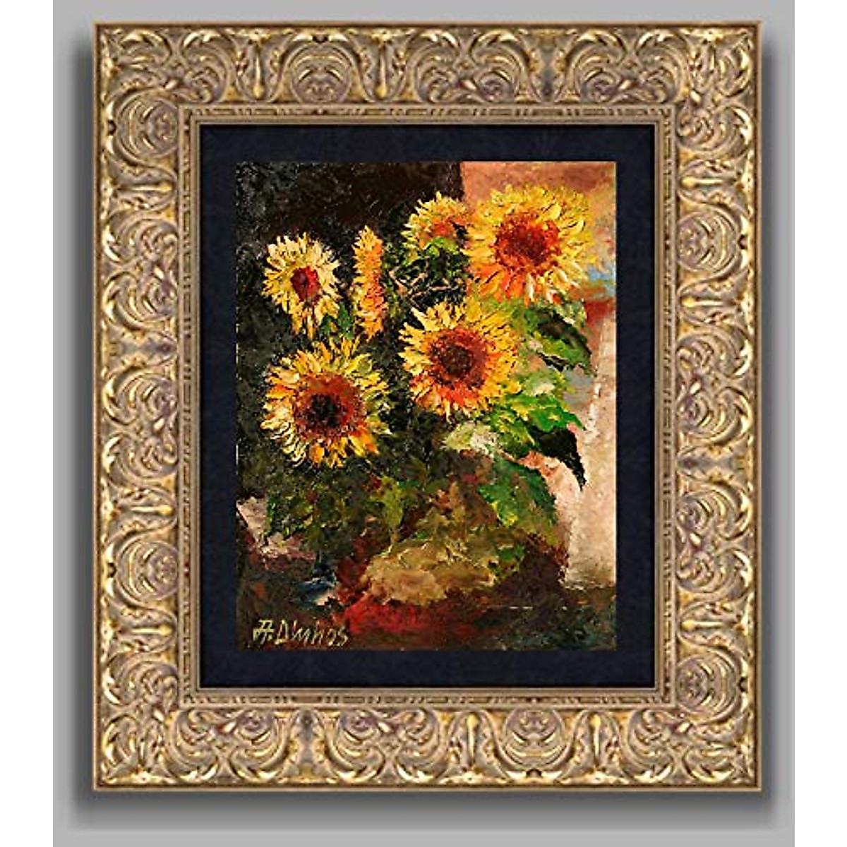 SOLD Let the Sun Shine, Sunflowers By Internationally Renown Painter Andre Dluhos