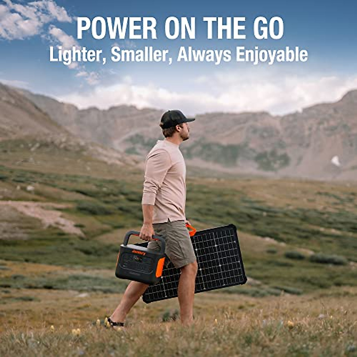 Jackery Solar Generator 1000 PRO, 1002Wh Power Station with 2* 80W Solar Panels, AC Fast Charging in 1.8 Hours, Dual PD 100W Ports, Two-Sided Sunlight Absorption, for RV Outdoor Camping & Power Outages