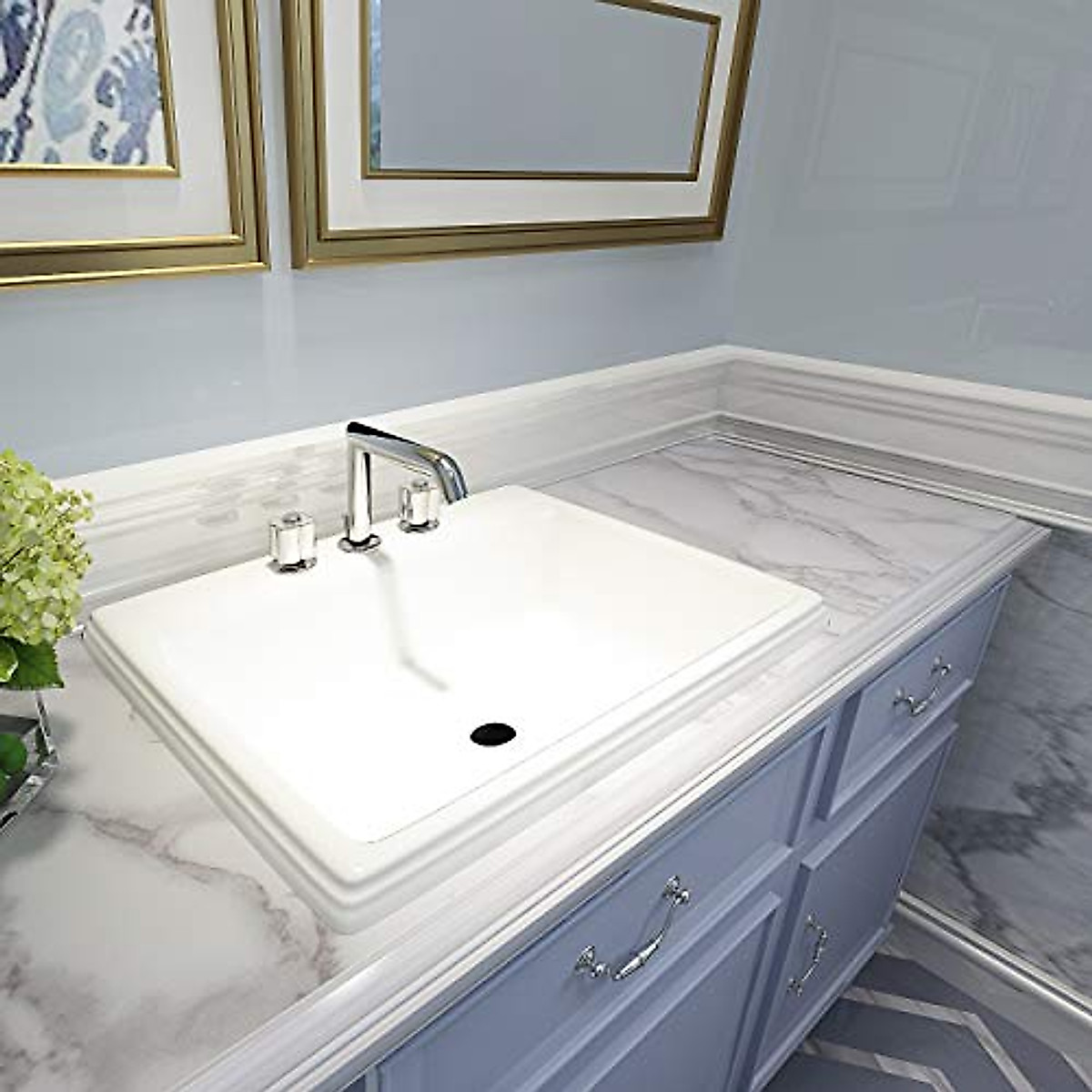 Art3d Self-Adhesive Contact Paper Countertops (78.7"x17.7", Marble, Matt)