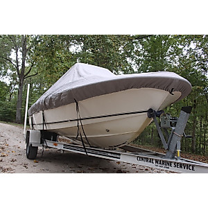 VORTEX Heavy Duty Grey/Gray Center Console Boat Cover for 15'7" - 17'6" Boat