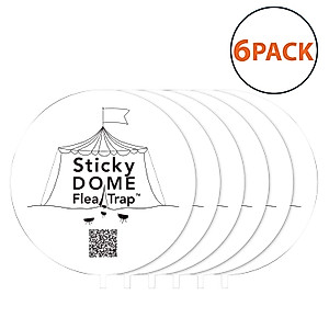 ASPECTEK Flea Trap Replacements Glue Discs, Sticky Dome Flea Trap Refills, Pack of 6, White