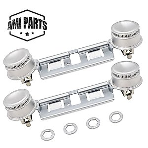 Double Burner Assembly WB16K10026 WB29K17 Double Stove Top Double Surface Burner Kit Replacement Compatible with General Electric Hot.point Gas Stove Range Assembly(2pack)