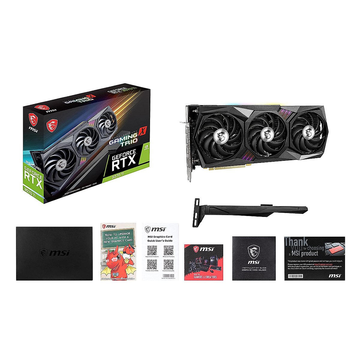 MSI Gaming GeForce RTX 3070 Ti Gaming X Trio 8G 8GB GDDR6X Graphics Card - NVIDIA Video Card GPU for Gaming PC, 256-Bit HDMI/DP Nvlink, Ampere Architecture Computer Graphics Cards (Renewed)